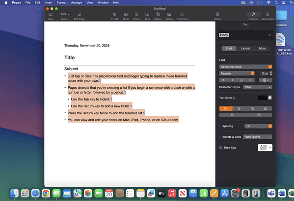 How to Highlight Text in Pages for Mac