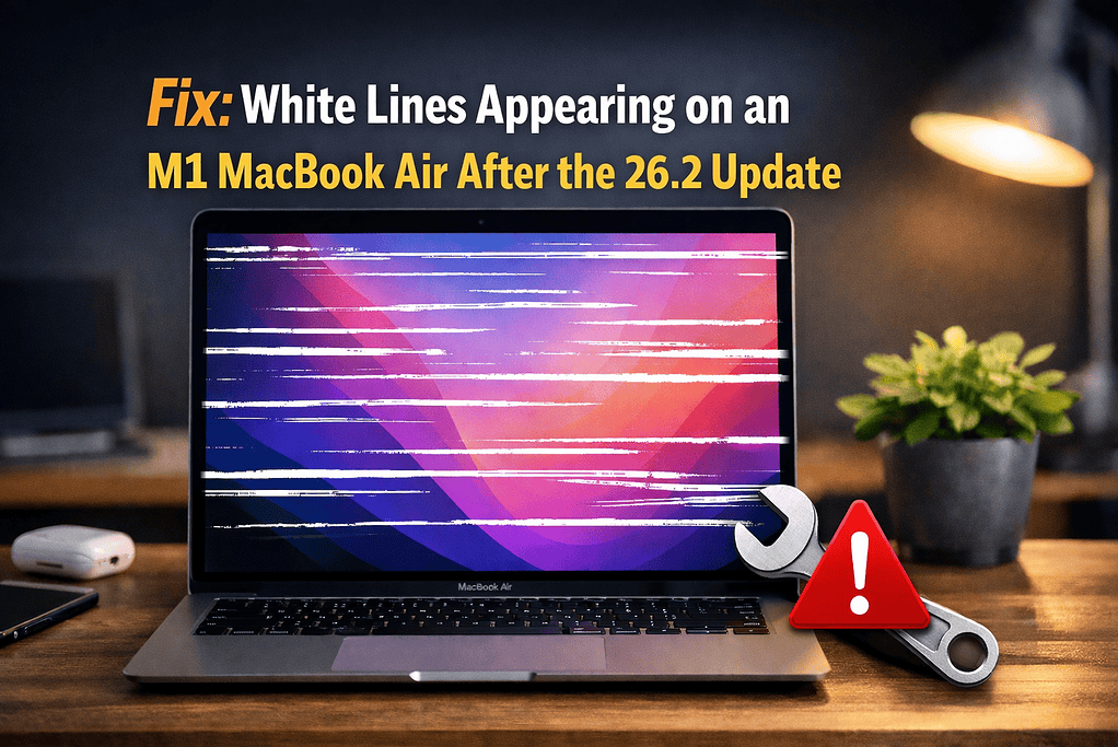 Fix: White Lines Appearing on M1 MacBook Air in MacOS Tahoe 26.2
