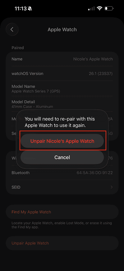 How to Unpair Apple Watch from iPhone