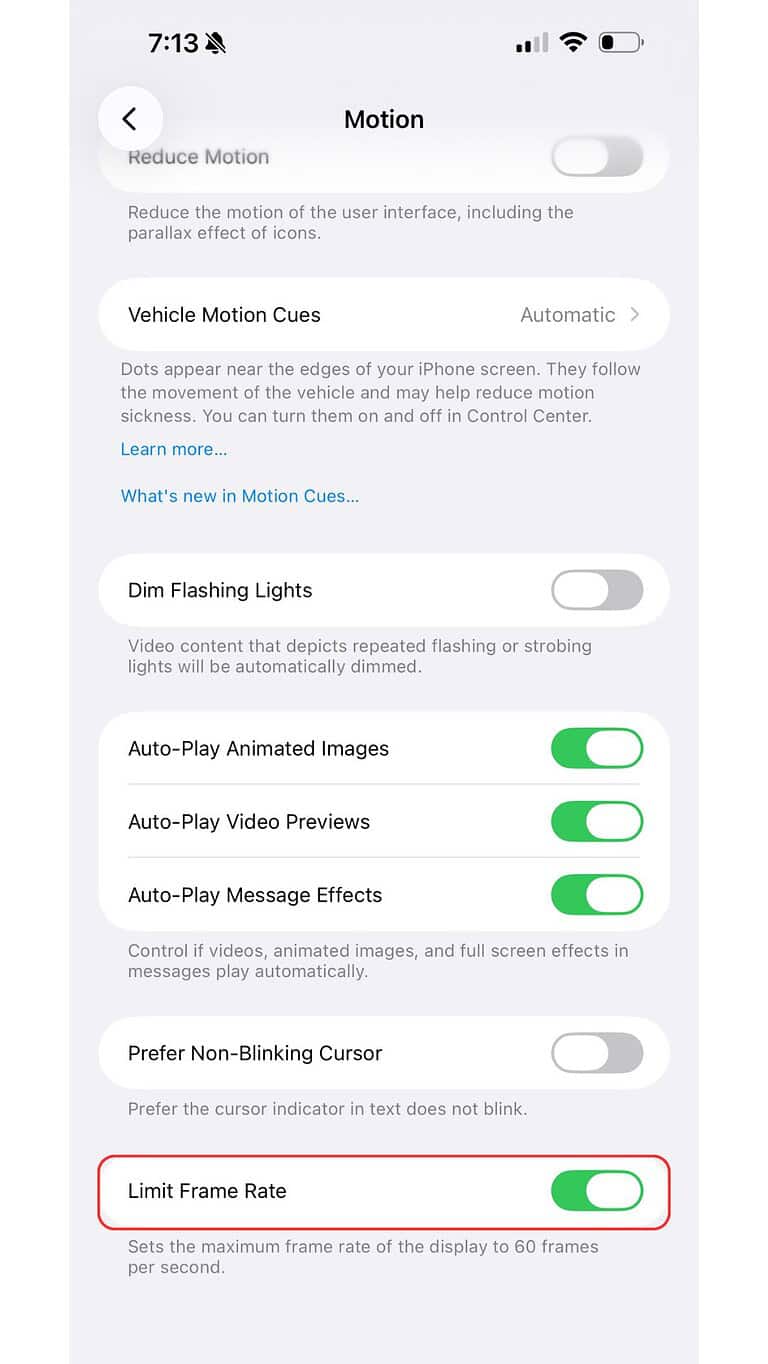 How to Disable ProMotion Max on iPhone 17 Pro to Save Battery