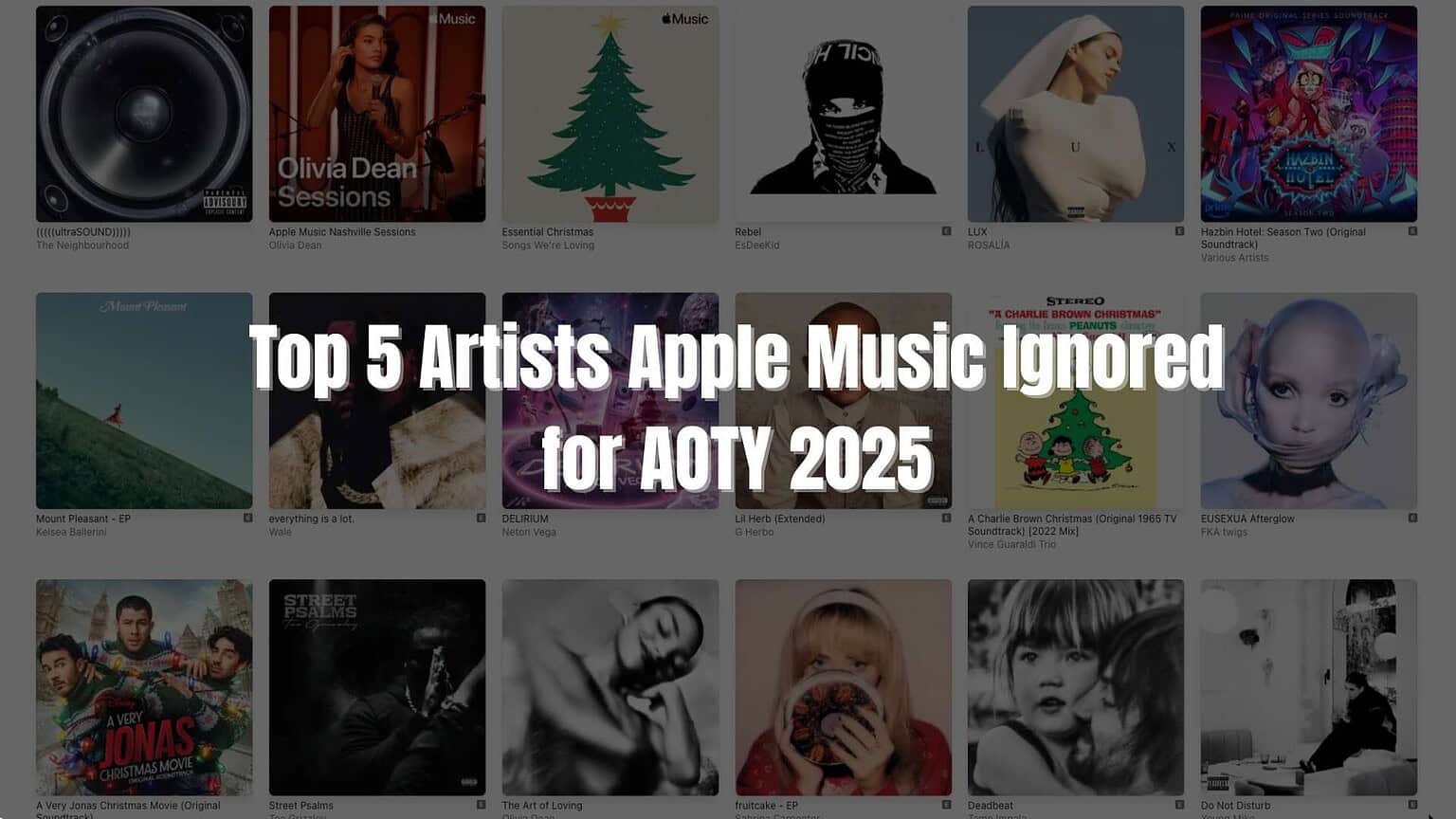 Who Was Snubbed? The Real Top 5 Artists Apple Music Ignored for AOTY 2026
