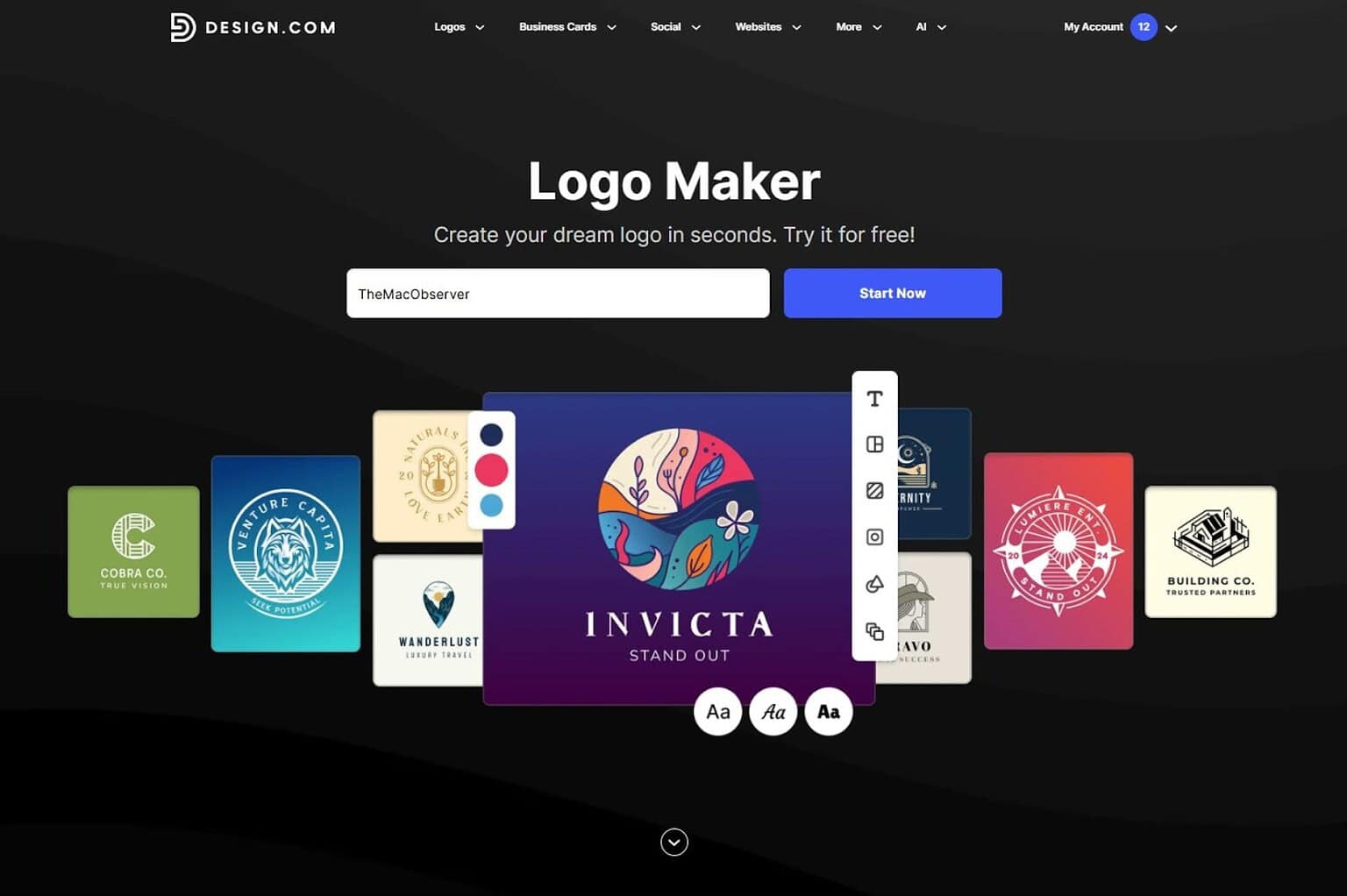 Design.com for Mac Review: Testing the Logo Maker & AI Logo Generator ...