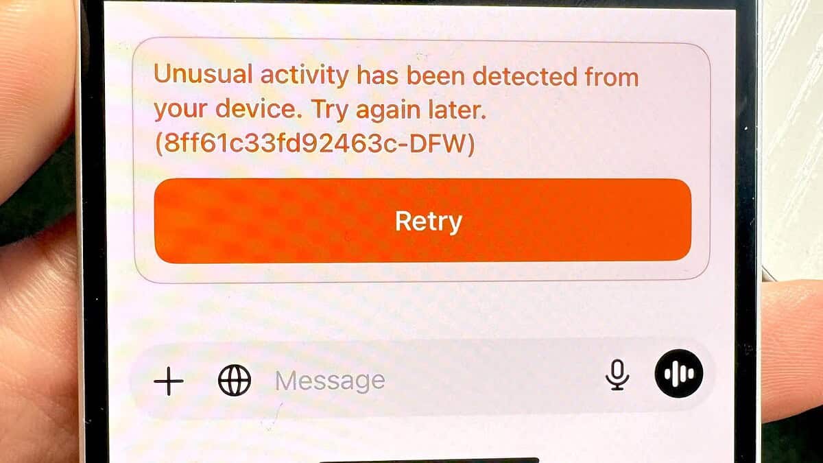 ChatGPT Unusual Activity From Your Device on iOS: What It Means and How ...