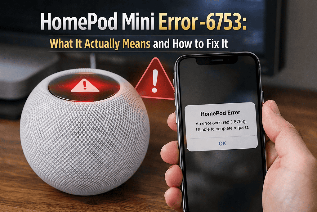 HomePod Mini Error -6753: What It Actually Means and How to Fix It