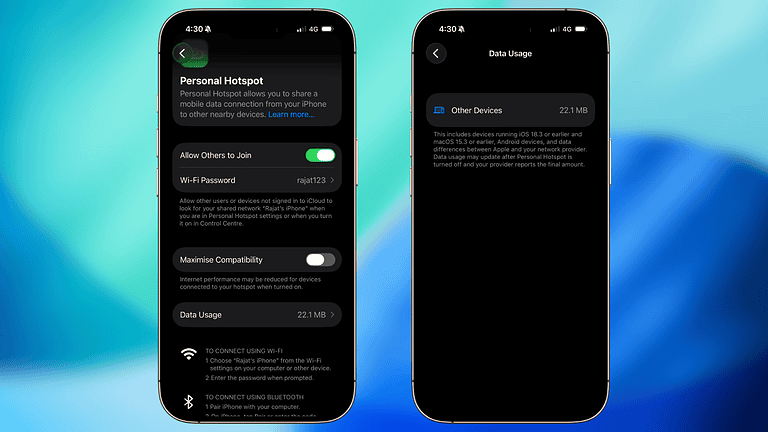 iOS 26.4 Adds Detailed Personal Hotspot Data Tracking Per Device