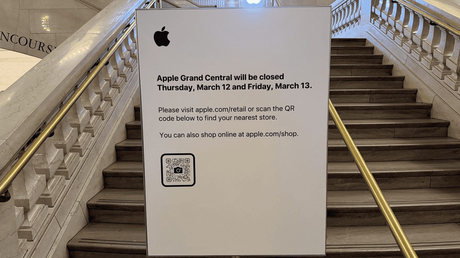 Apple Grand Central Store Closed for Special Activity