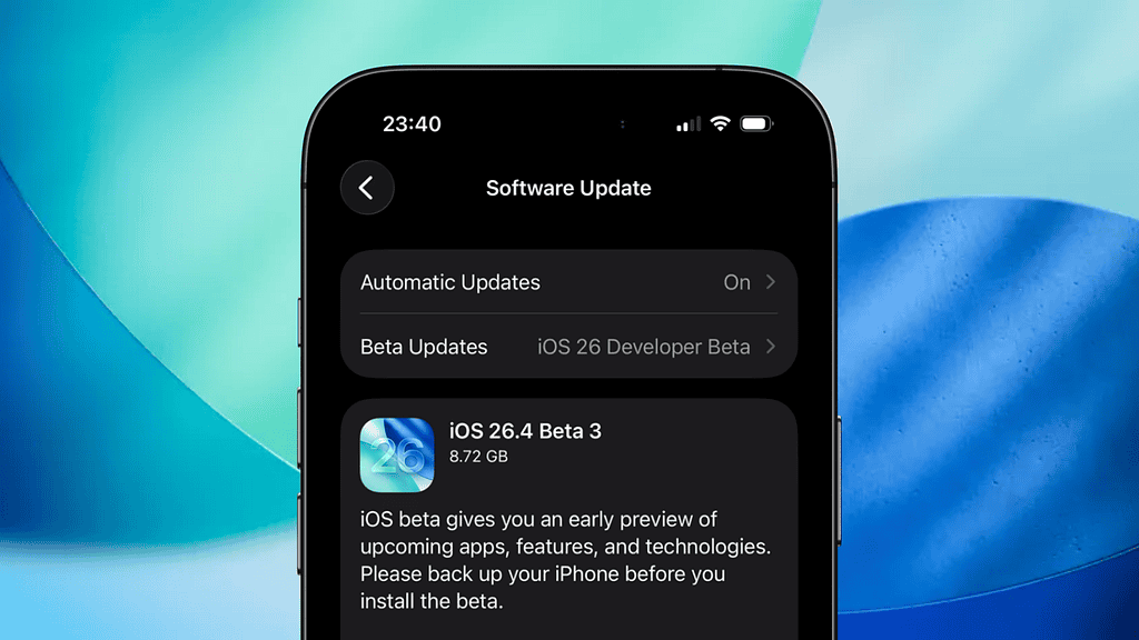 iOS 26.4 Beta 3 Download Size Crosses 10GB for Many iPhone Users