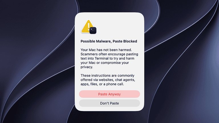 Apple Explains Why macOS Blocks Terminal Command Pastes