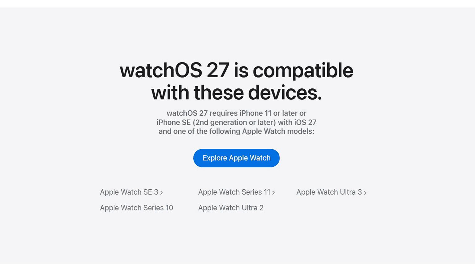 watchOS 27 Compatibility List Leaves Millions of Apple Watch Users Behind